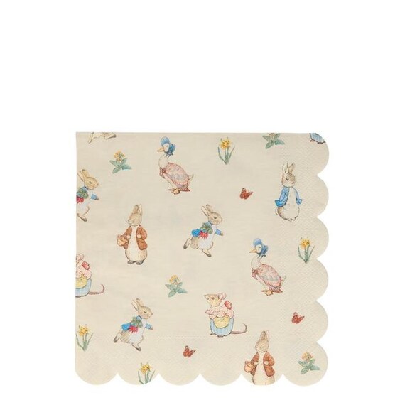 Peter Rabbit & Friends Large Party Napkins - Etsy UK