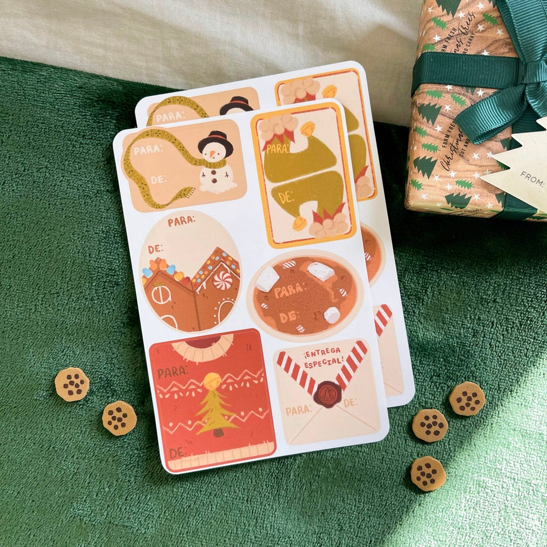 Spanish Gift Tag Stickers Latina Stickers Christmas - Etsy