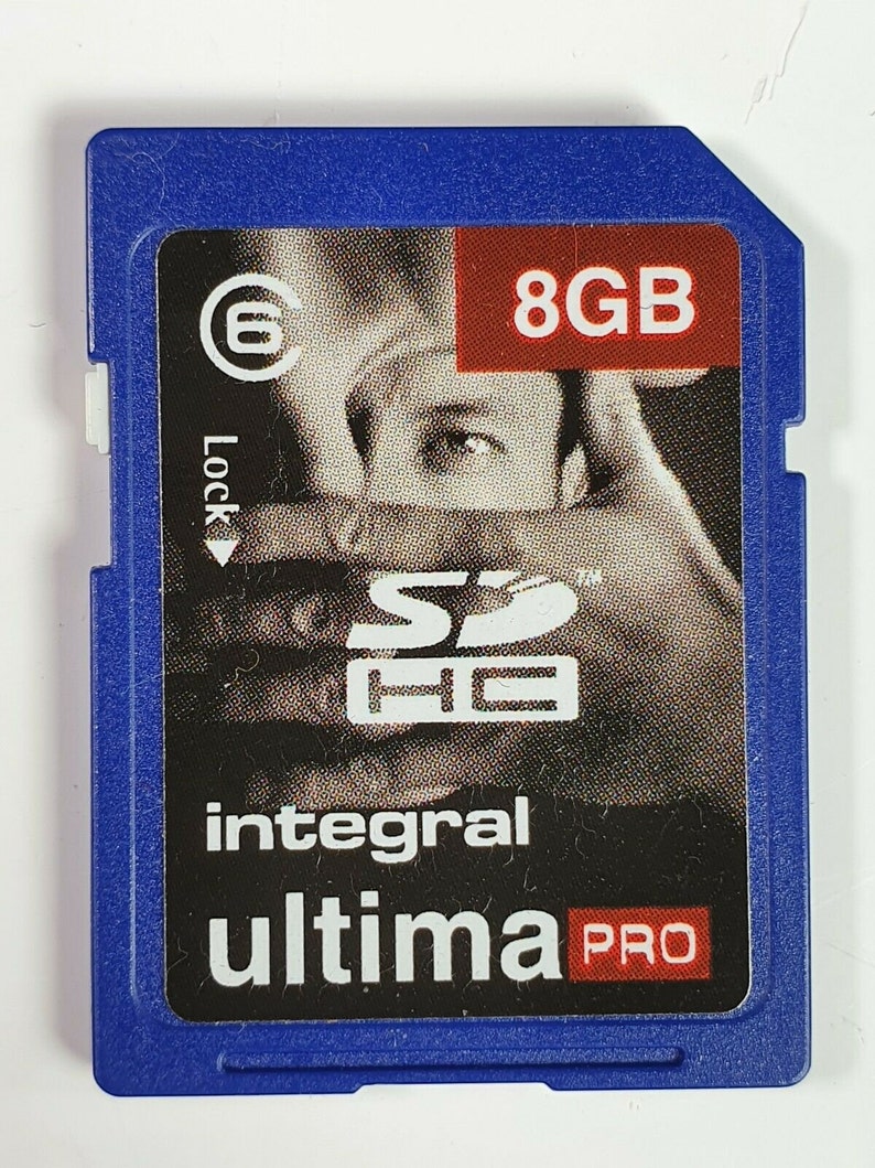 Rare Vintage Integral Ultima Pro 8 GB SD Card Class 6 Memory Card for ...