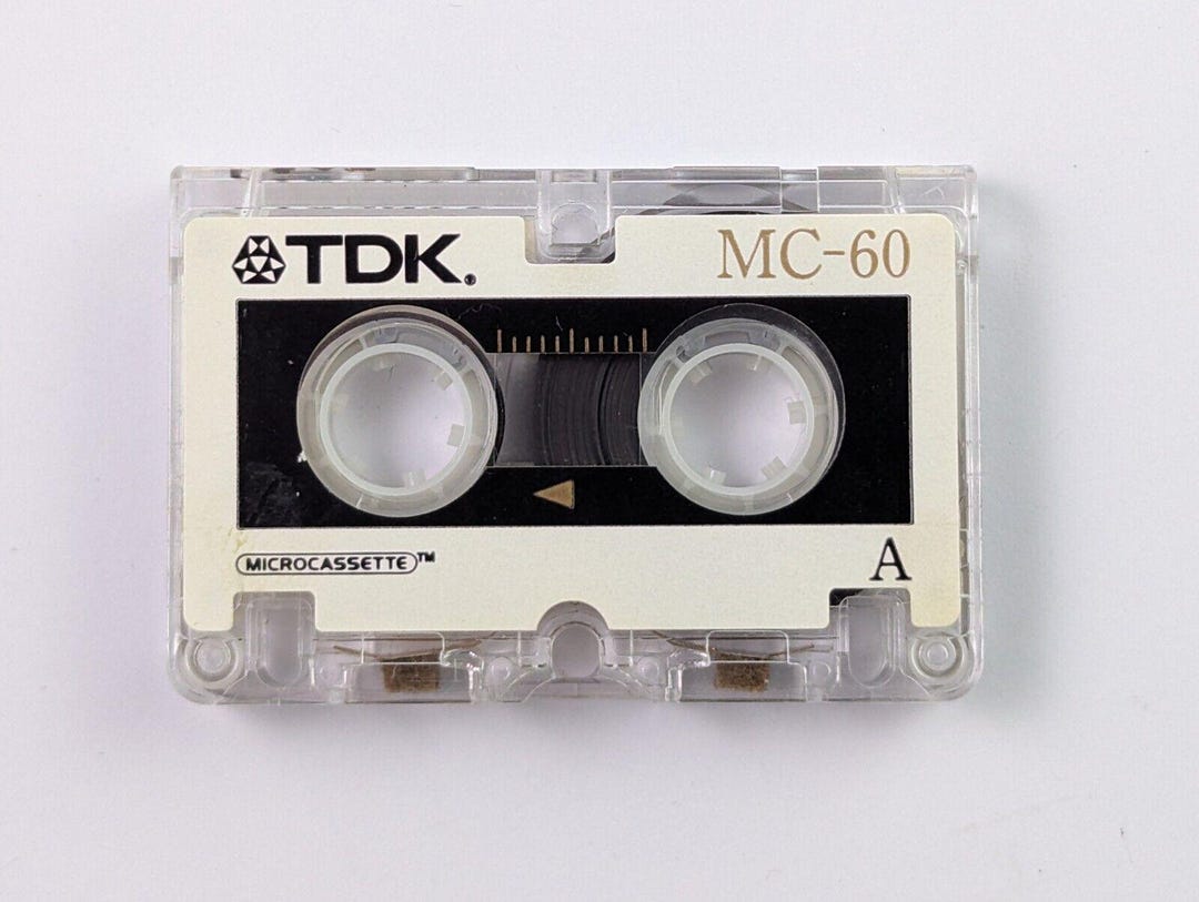 Vintage TDK MC-60 Microcassette Tape Dictation Tape - Etsy