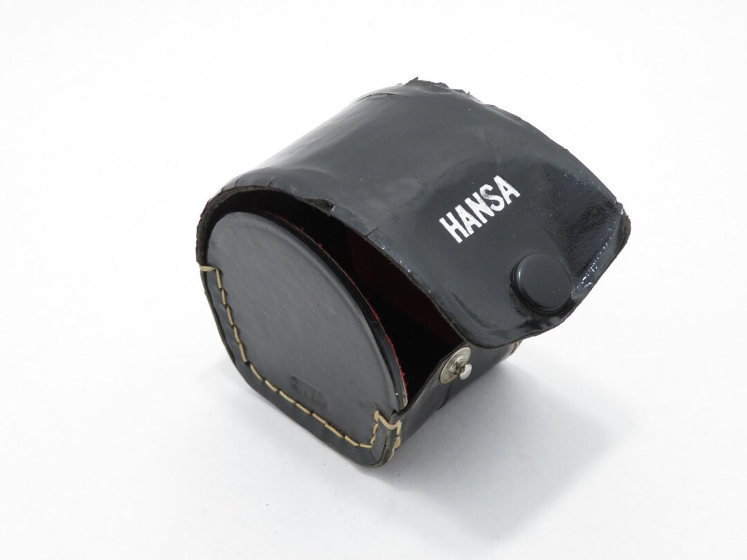 Vintage Hansa Camera Lens Case Photo Accessory Box Leatherette Black ...