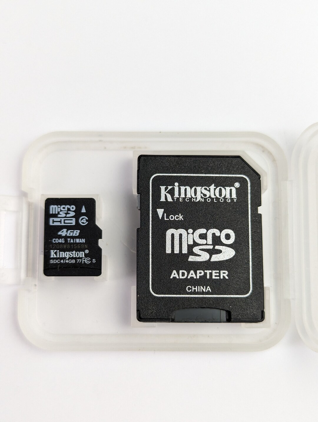 Nice Vintage Genuine Kingston Micro SDHC 4GB Class 4 - Taiwan + Micro ...