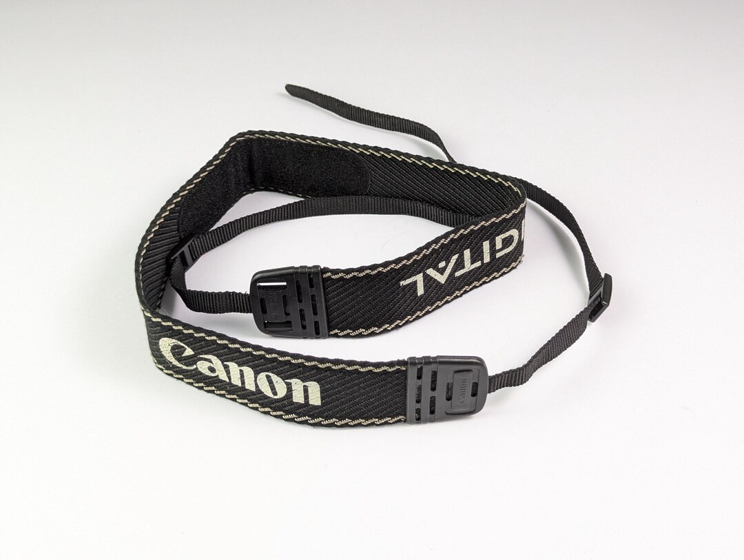 Vintage Canon Eos DIGITAL Neck Strap Black for EOS Rebel DSLR - Made in ...