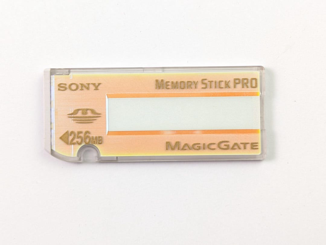 RARE! Vintage Sony Media Memory Stick Pro Big Format 256MB MS256-2 ...