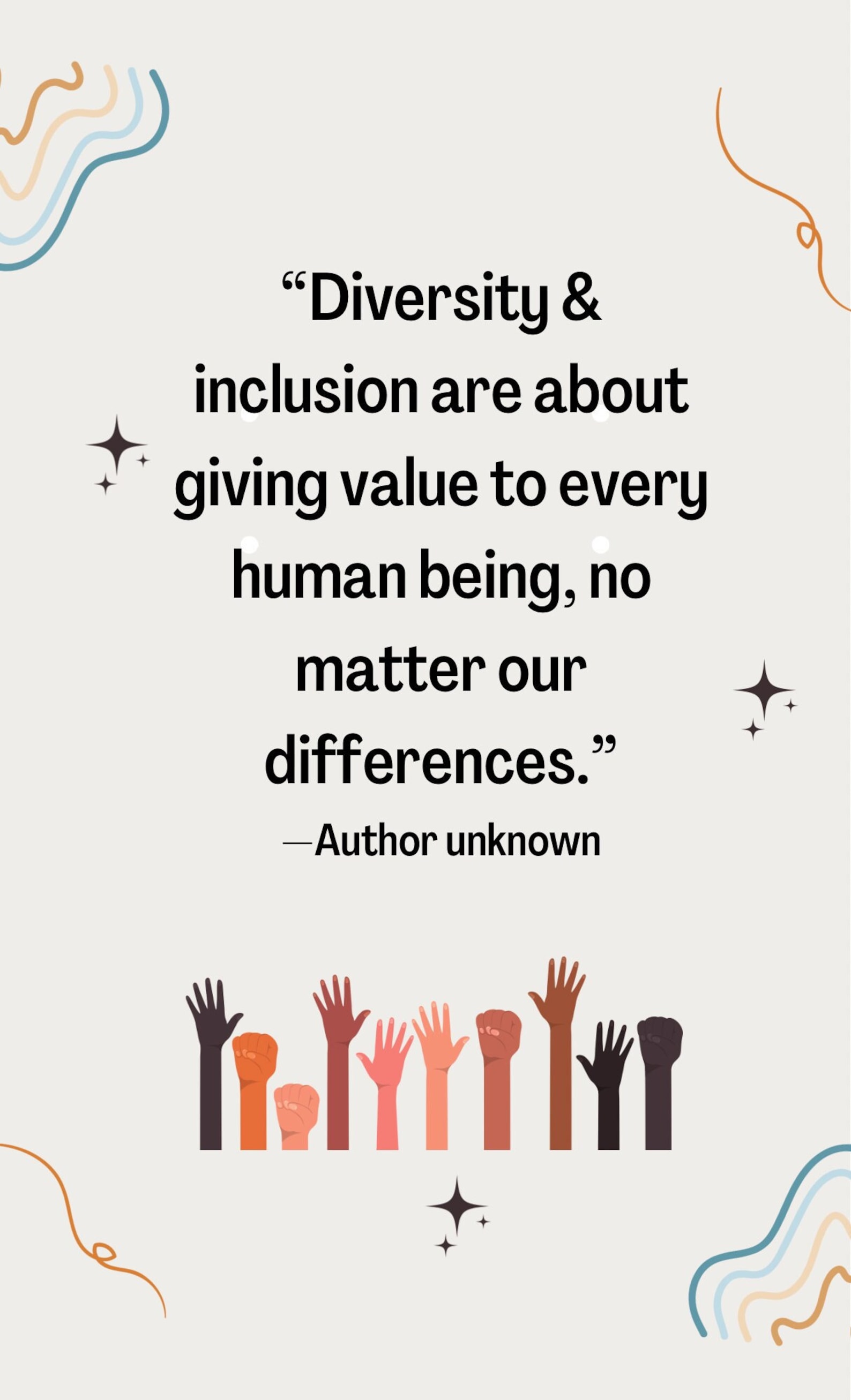 Diversity and Inclusion Quote, Diversity Mini Poster, Diversity Quote ...