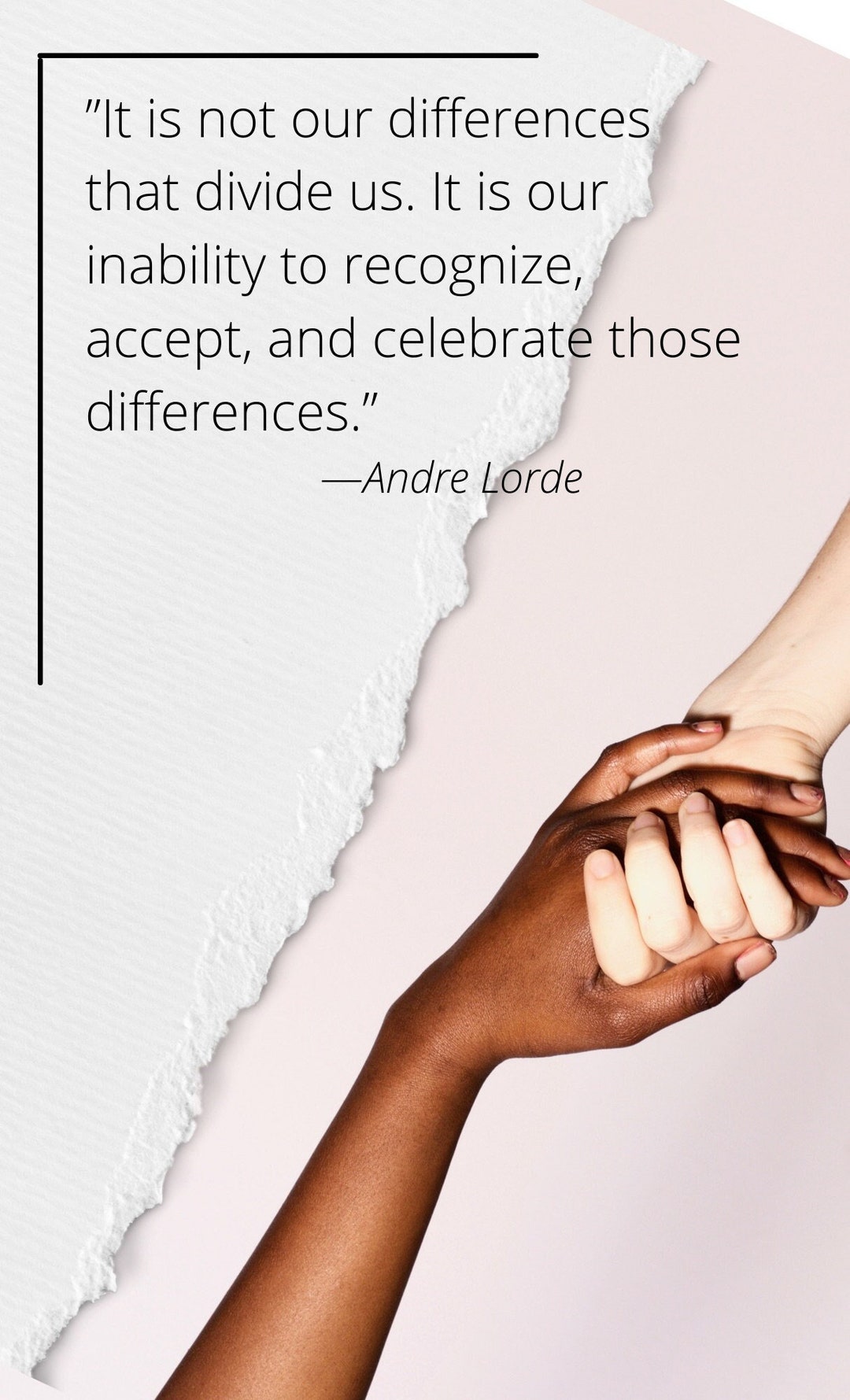 It is Not Our Differences That Divide Us Diversity Quote by Andre Lorde ...