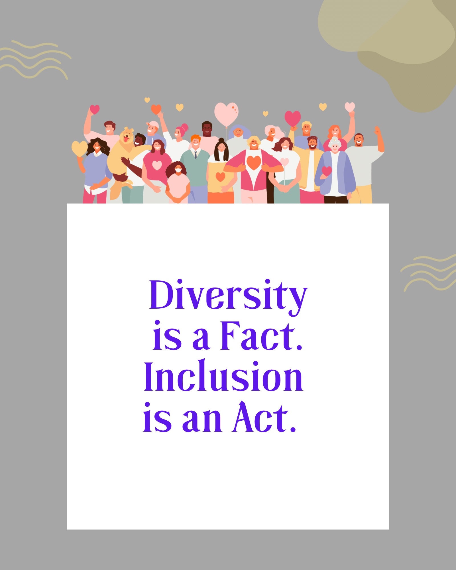 Diversity is an Act, Inclusion is a Fact Wall Art, Diversity Printable ...