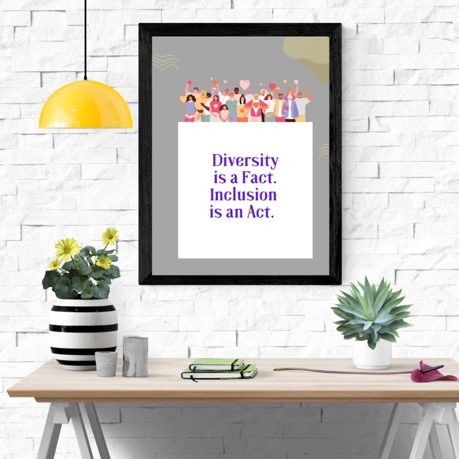Diversity is an Act, Inclusion is a Fact Wall Art, Diversity Printable ...