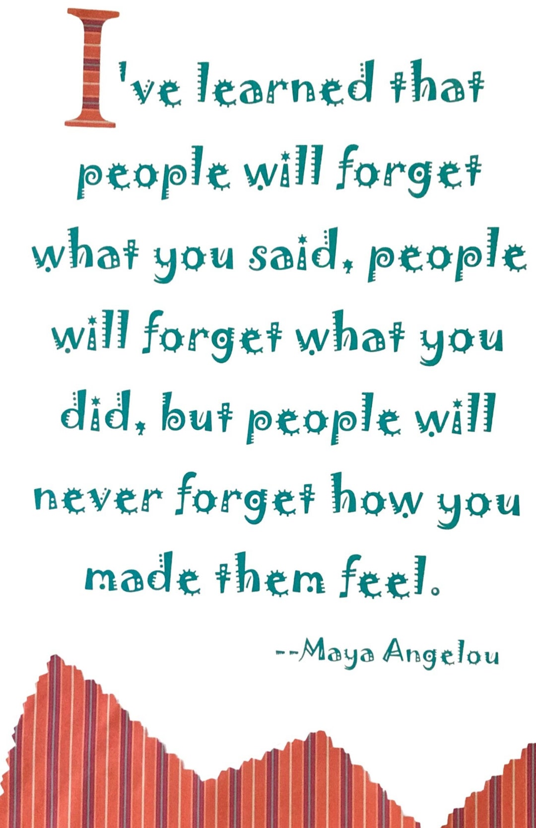 Maya Angelou Diversity Quote Mini Poster 11x17, Embrace Diversity ...