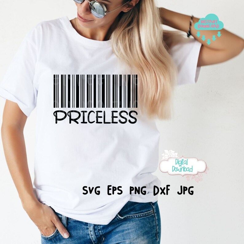 Priceless Svg, Priceless Barcode Svg, Barcode Svg, Barcode Decal Svg ...