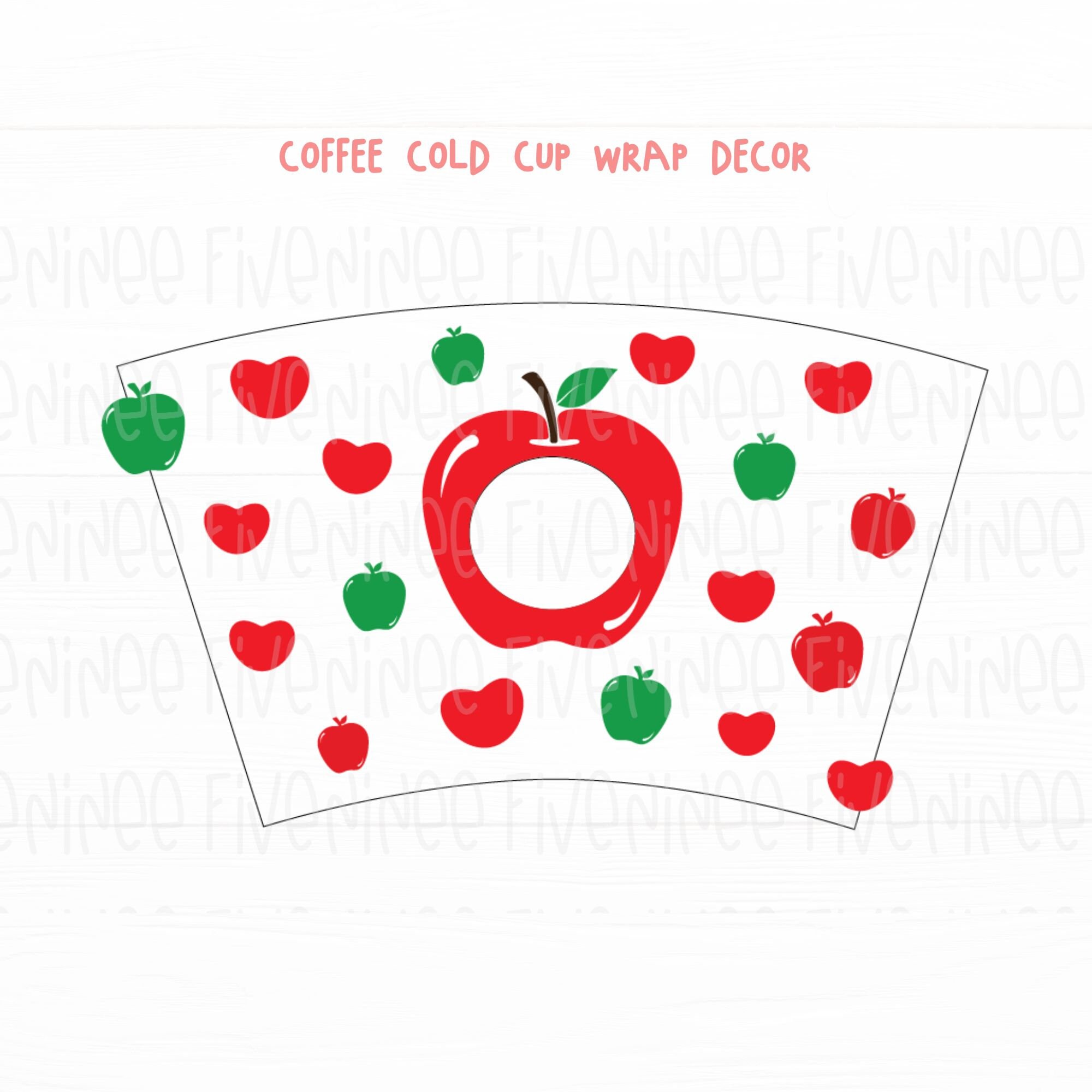 Apple Teacher Cup Ring Svg, Cup Ring Svg, Apple Cup Ring Svg, Teacher ...