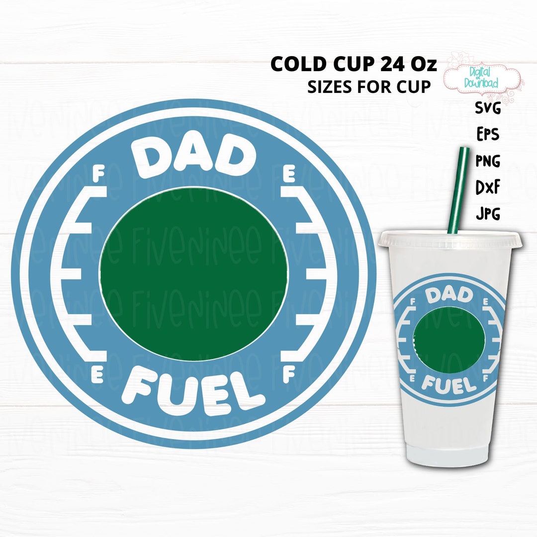 Dad Fuel Cup Ring Svg, Father's Day Coffee Ring Svg, DIY Dad Gift Svg ...