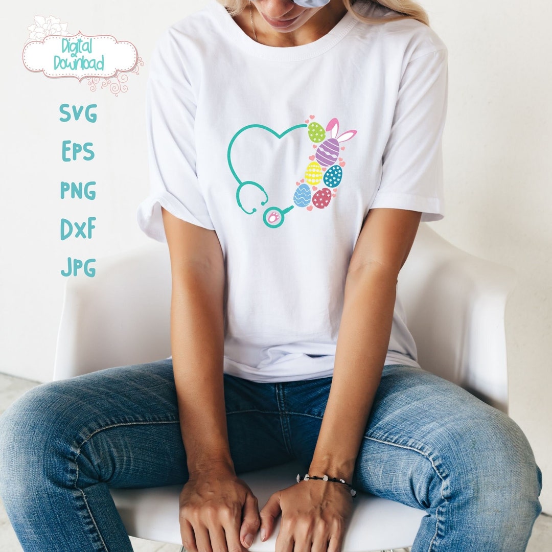 Easter Heart Stethoscope Svg, Nurse Easter Svg, Nurse Stethoscope Svg ...