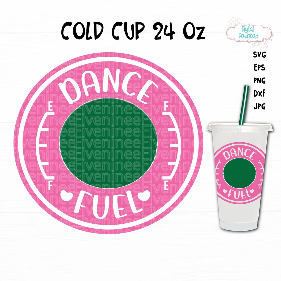 Dance Fuel Cup Svg, Cup Ring Svg, Dance Cup Ring, Dance Fuel Cold Cup ...