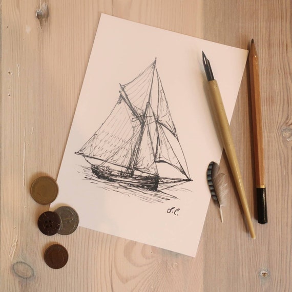 Pilot Cutter Agnes Art Print physical - Etsy