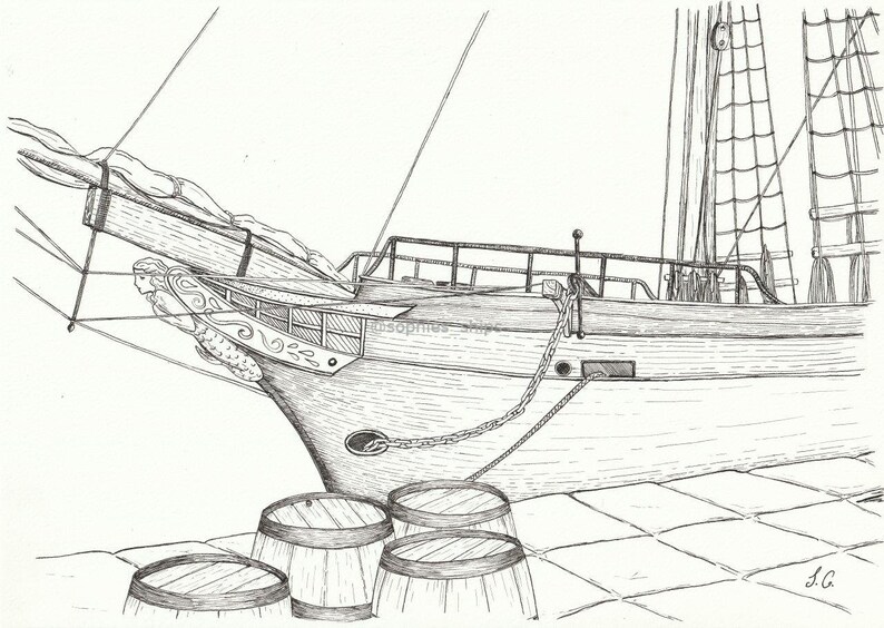 Dockside Figurehead Original Art - Etsy