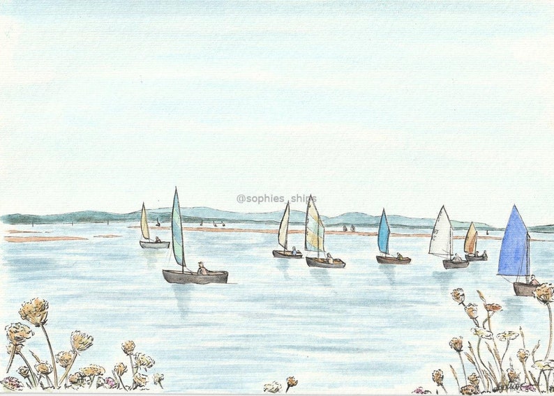 Lymington River Scows Returning to Harbour Original Art - Etsy