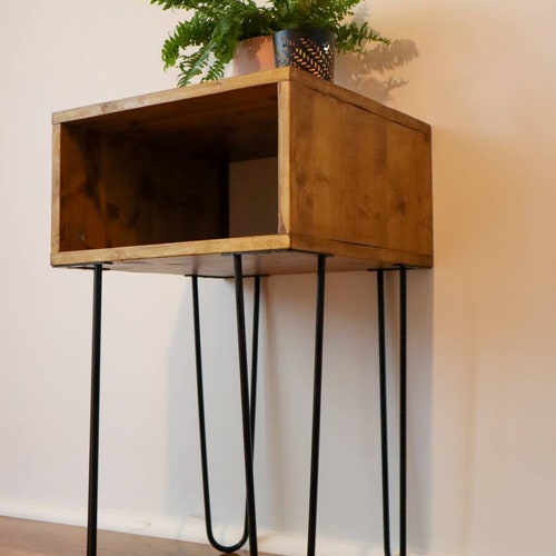 Industrial Nightstand / Bedside Table / Industrial Nightstand - Etsy