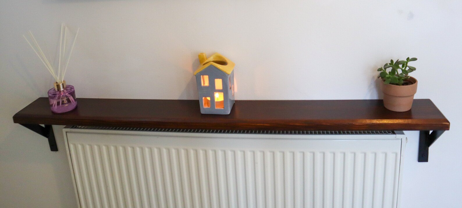 Radiator Shelf With Brackets / Narrow Shelf / Rustic Industrial Wall ...