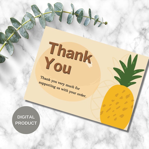 Pineapple Thank You - Etsy