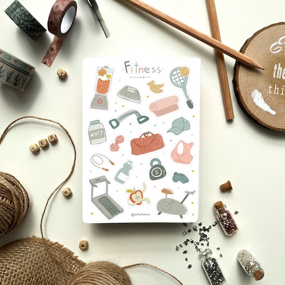 Fitness Sticker Pack Journal Stickers Planner Stickers - Etsy