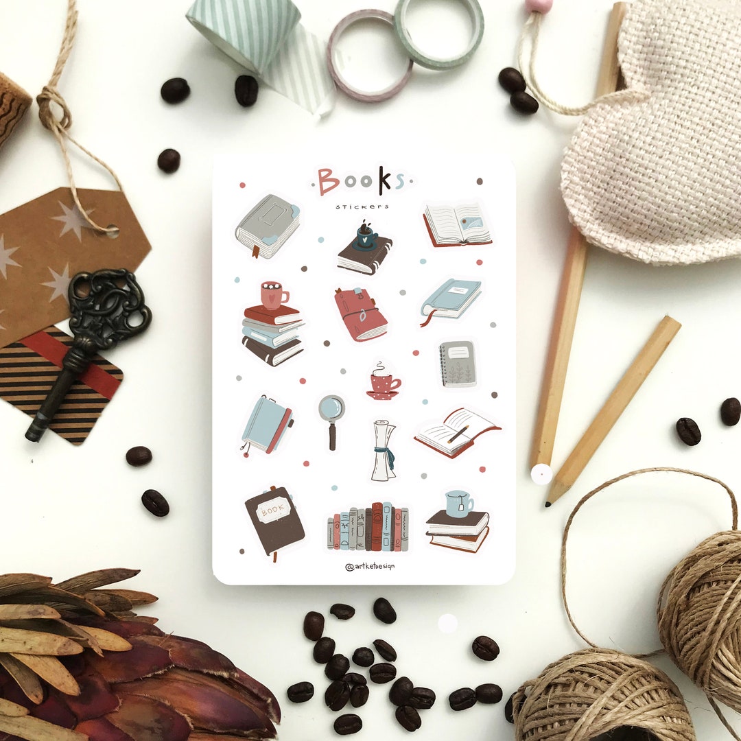 Book Sticker Pack Journal Stickers Planner Stickers Bullet - Etsy