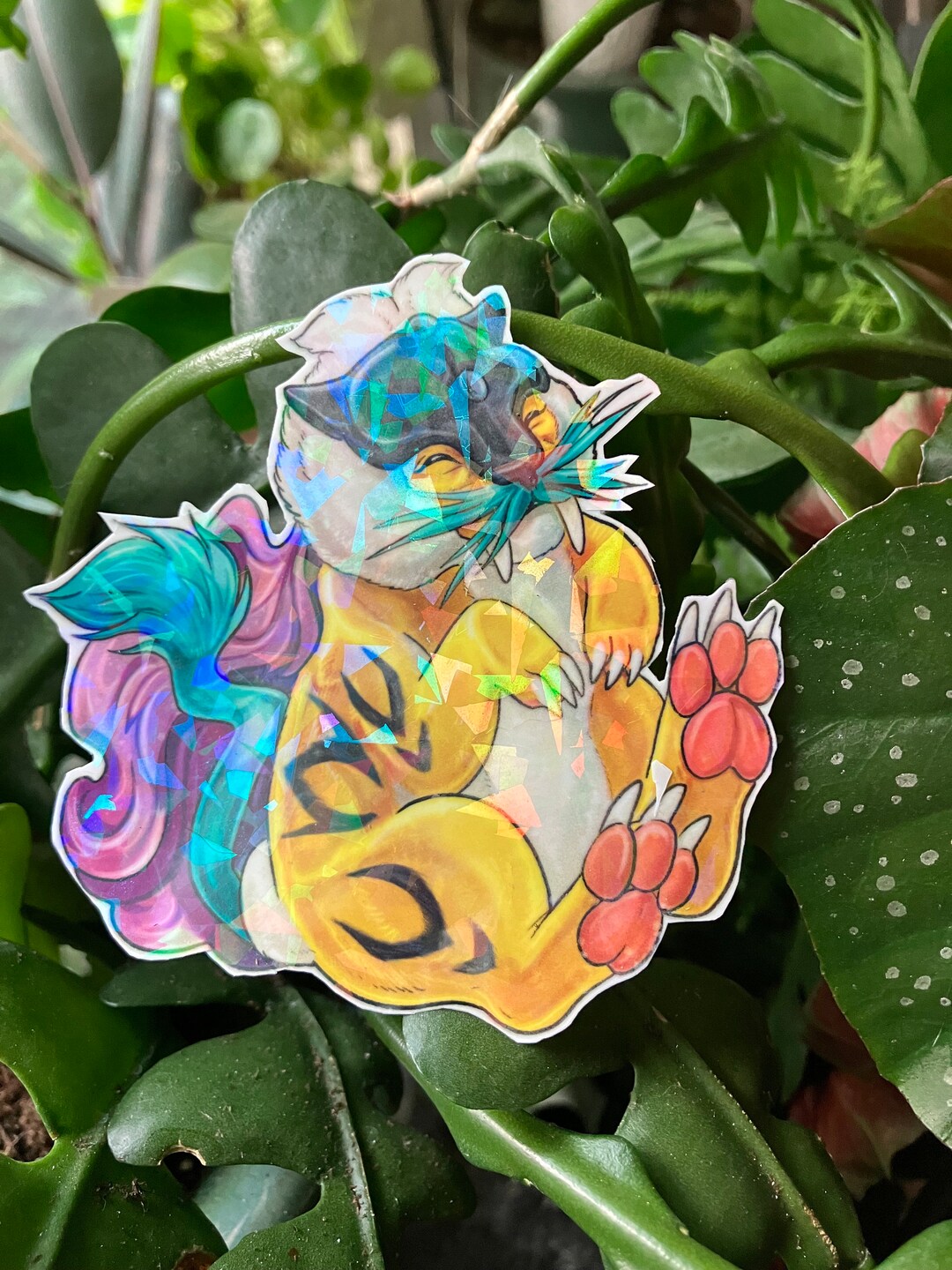 Raikou | Holographic | Iridescent | Realistic Raikou | Pokemon Sticker ...