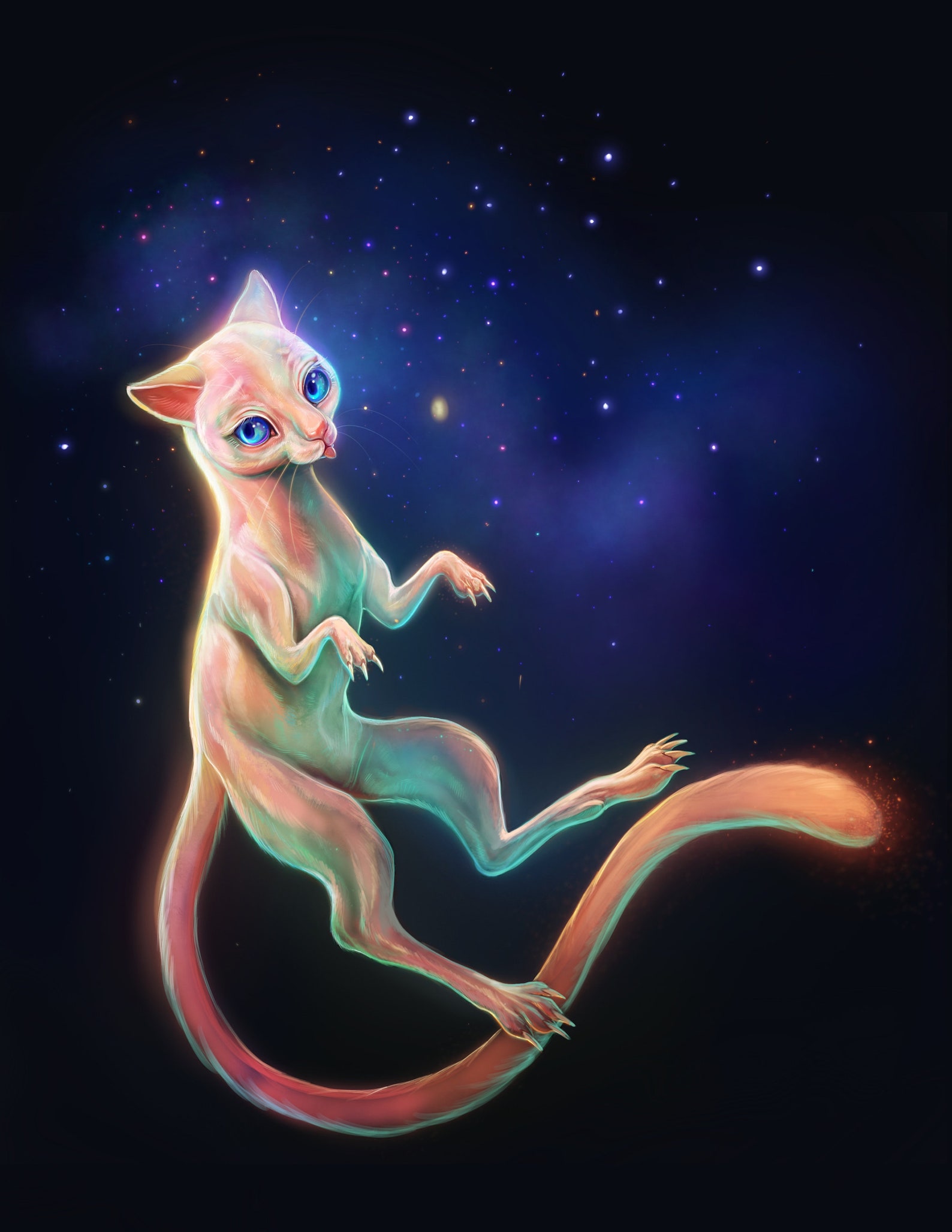 Mew Pokémon Galaxy Fanart - Etsy