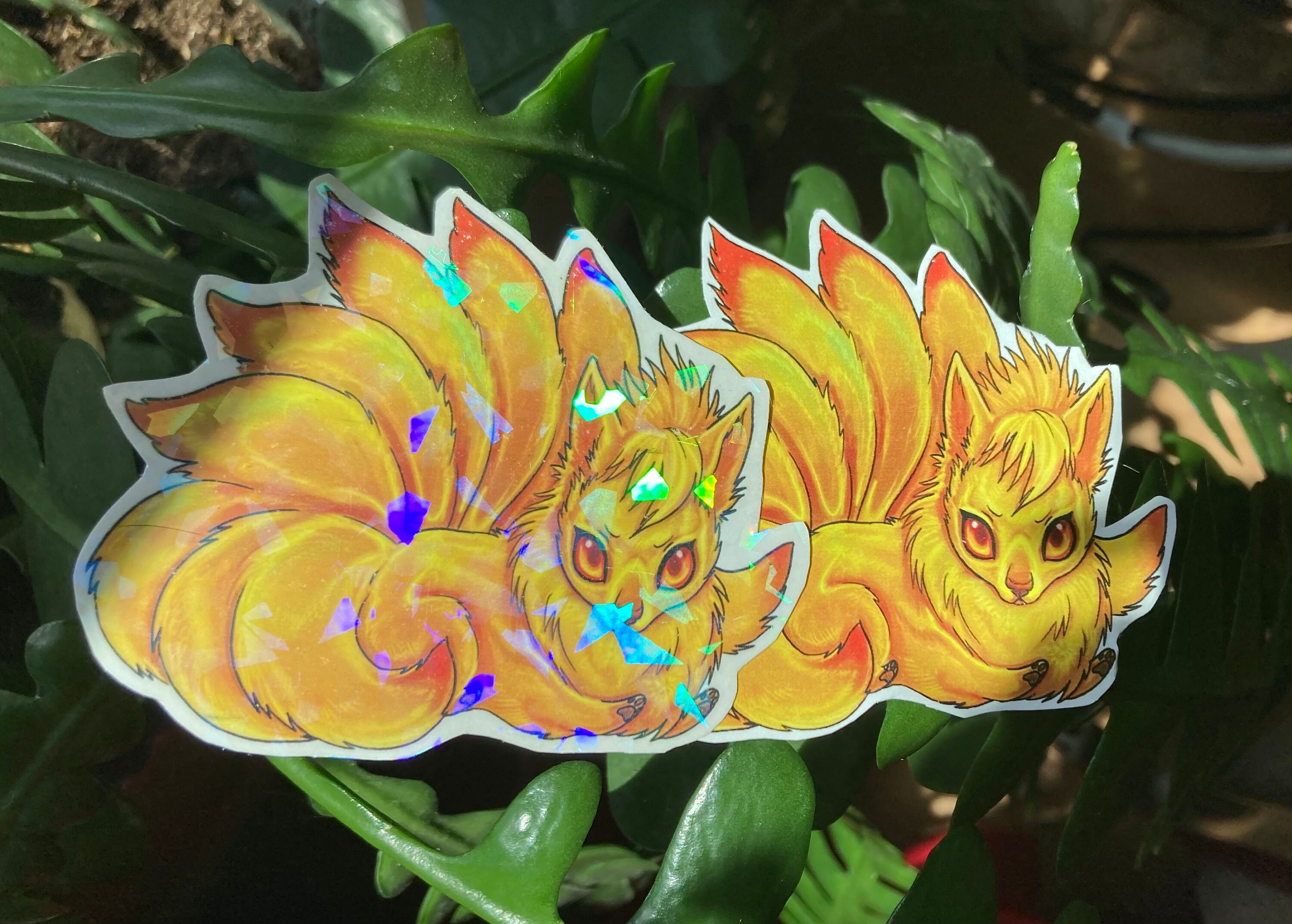 Ninetales Sticker Holographic Iridescent Handmade Realistic Pokemon ...