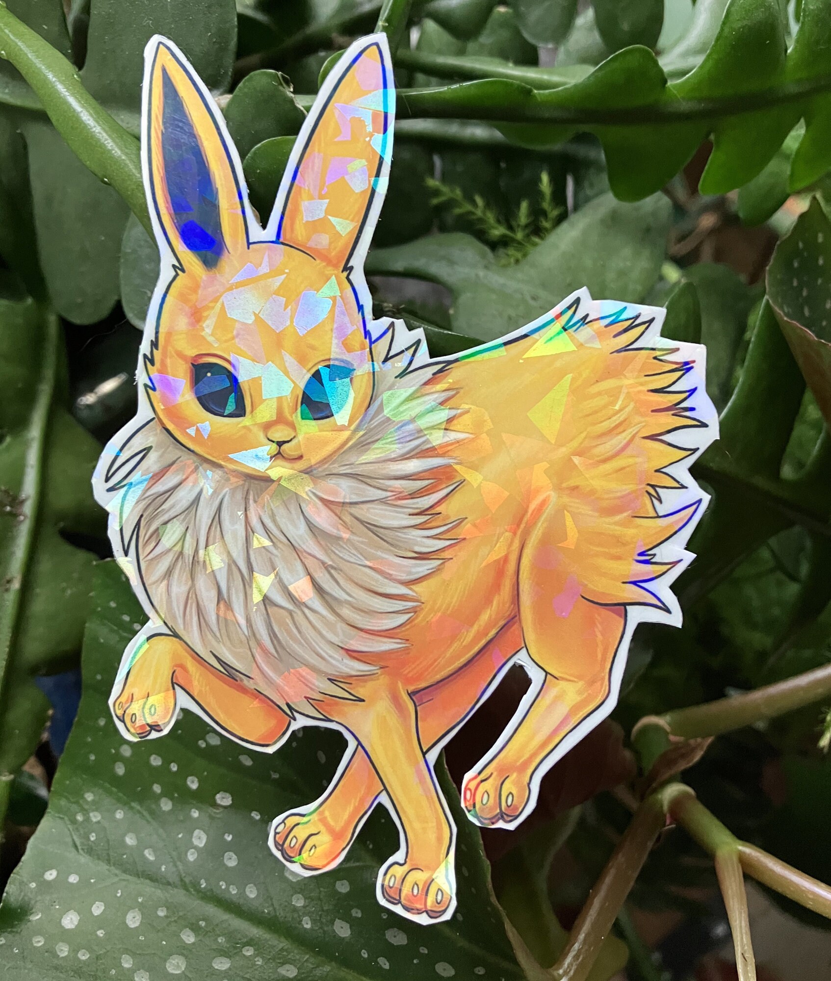 Jolteon Holographic Iridescent Realistic Jolteon - Etsy