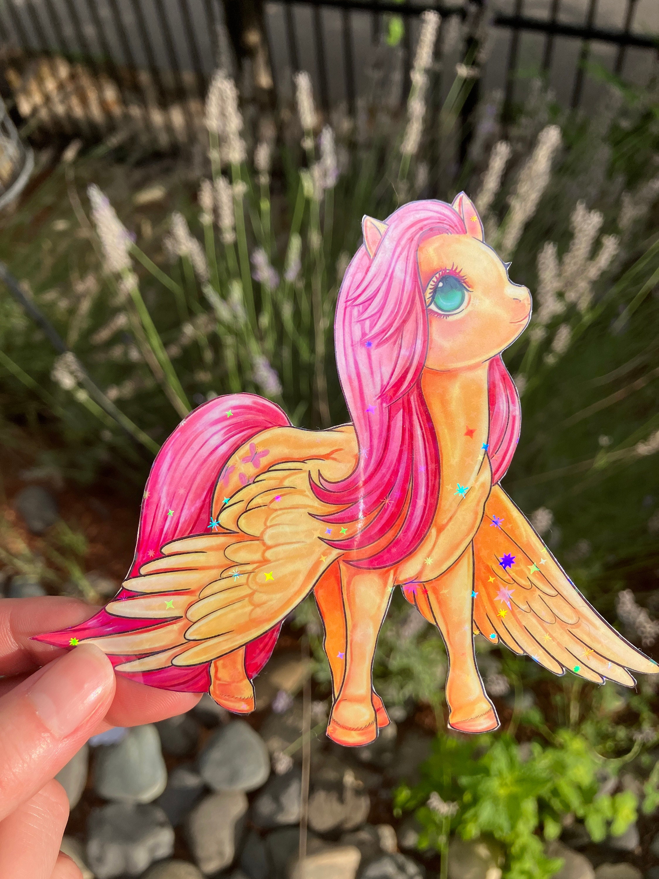 Fluttershy MLP My Little Pony Handmade Vinyl Sticker Holographic - Etsy