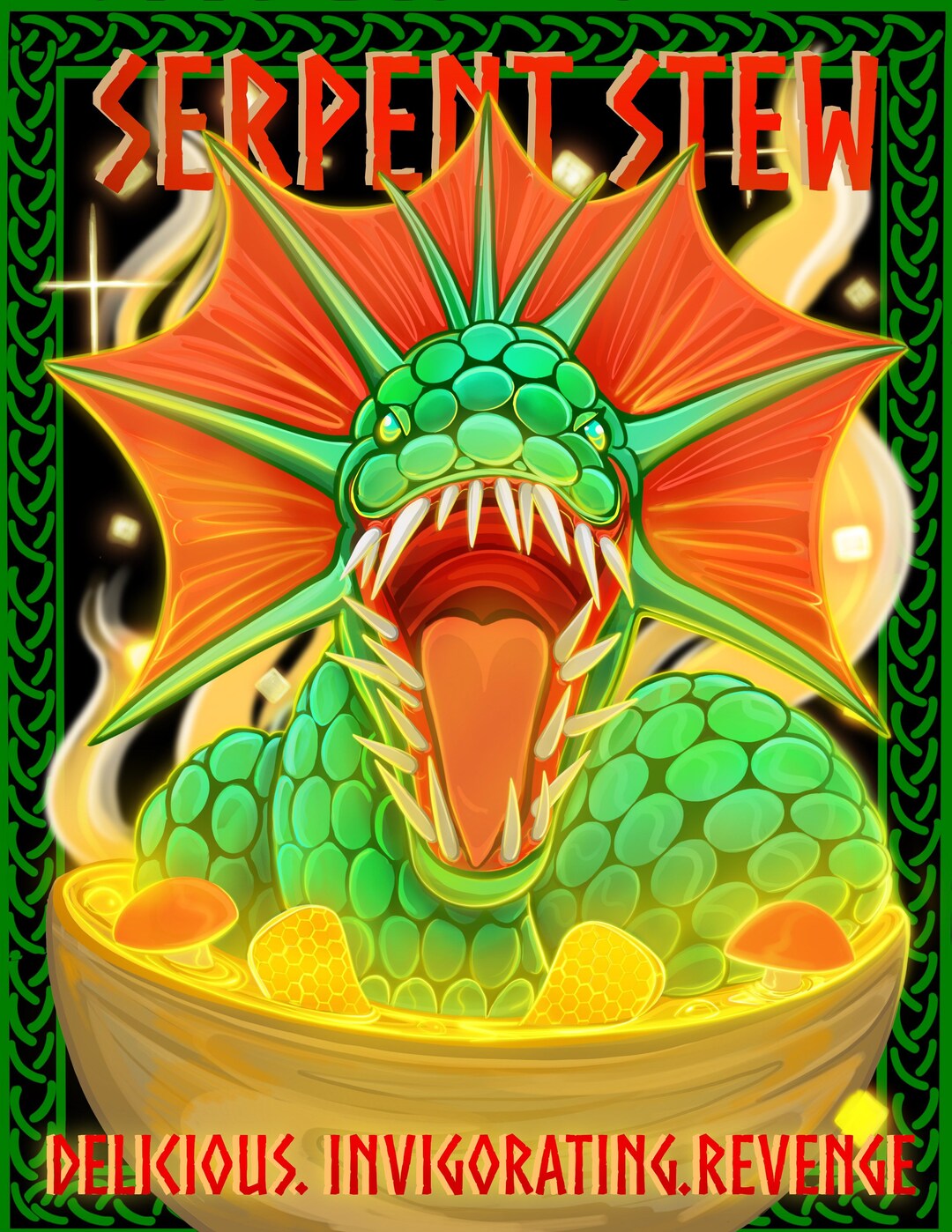 Valheim Sea Serpent |viking Art | Valheim Poster - Etsy