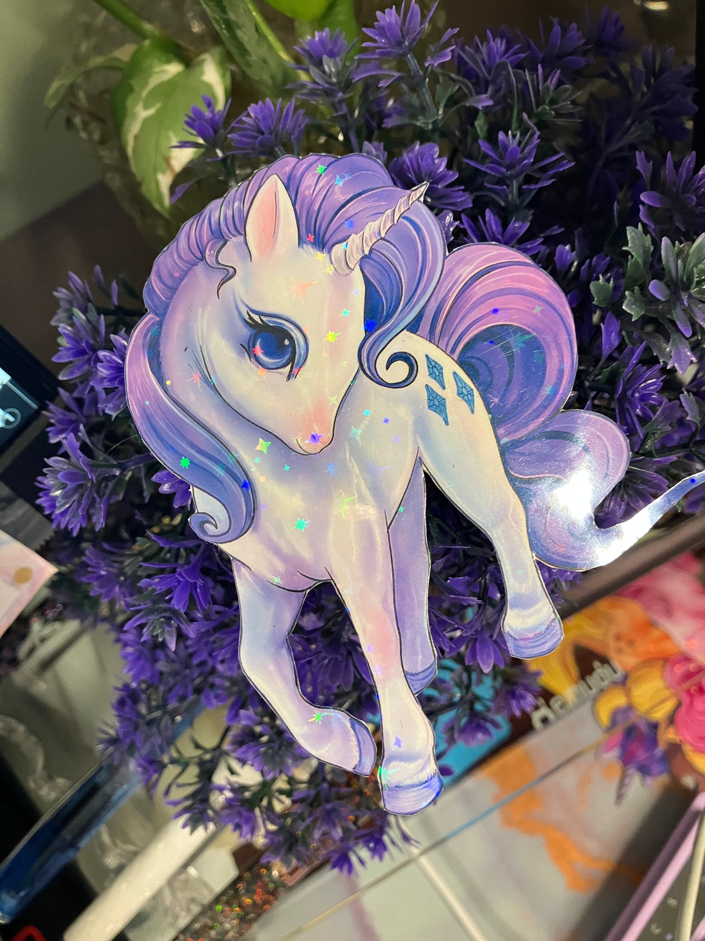 Rarity | MLP | My Little Pony | Handmade Vinyl Sticker | Holographic - Etsy