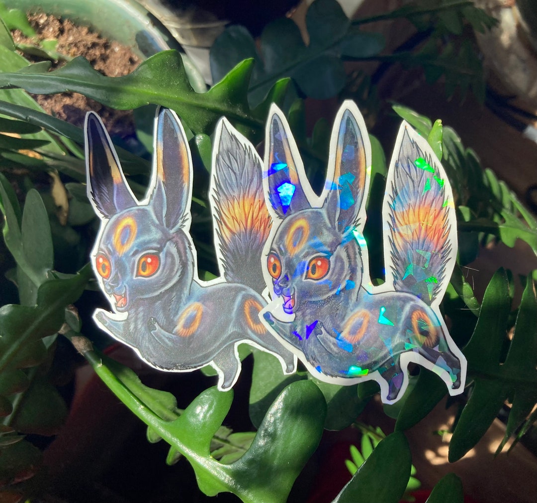 Umbreon Sticker Holographic Iridescent Handmade Realistic Pokemon ...