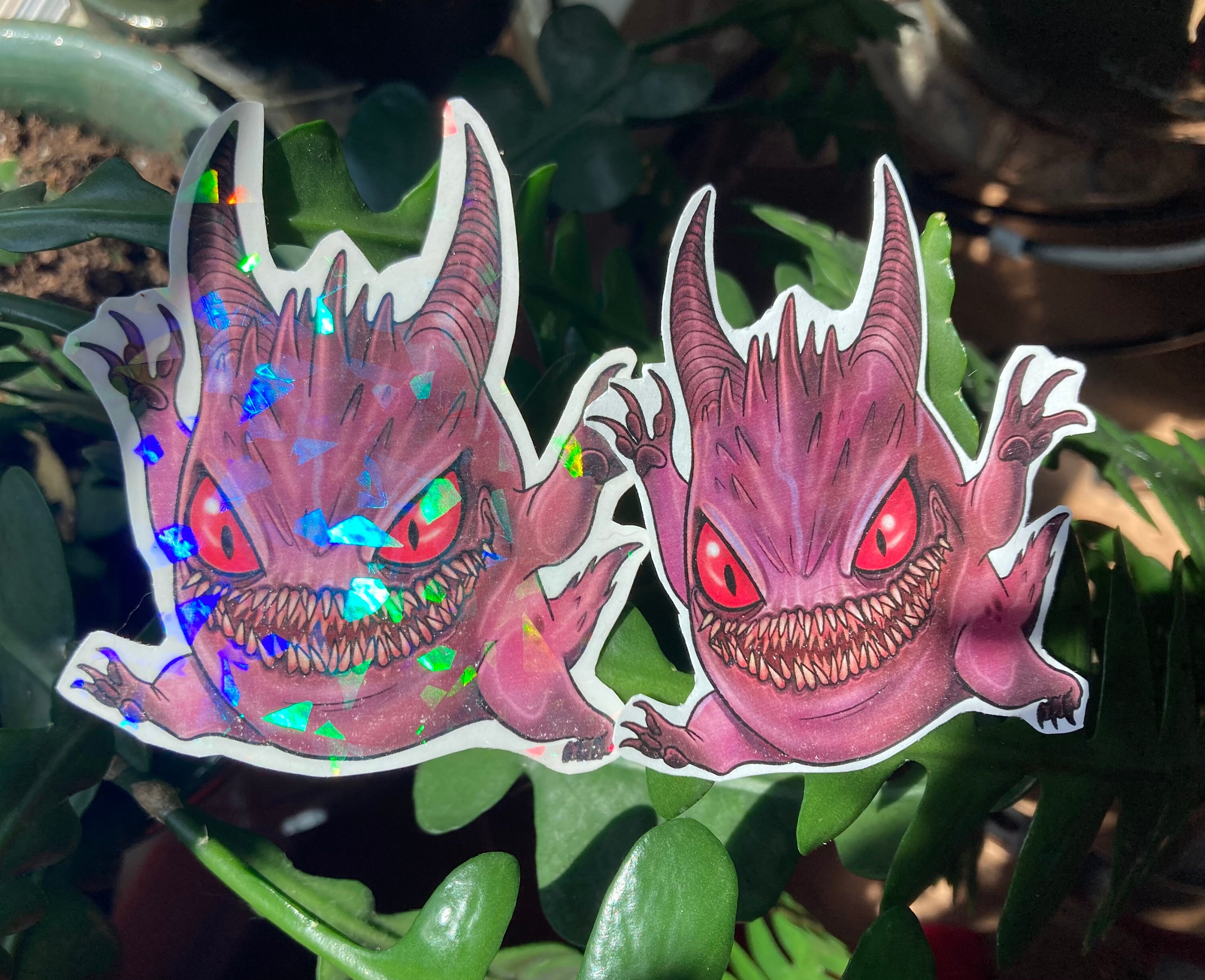 Gengar Sticker Holographic Iridescent Realistic Gengar - Etsy