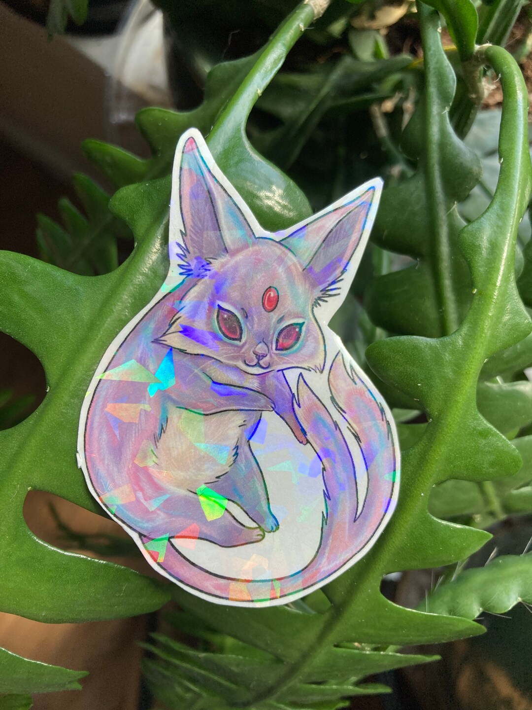 Espeon Sticker Holographic Iridescent Realistic Espeon Pokemon Sticker ...