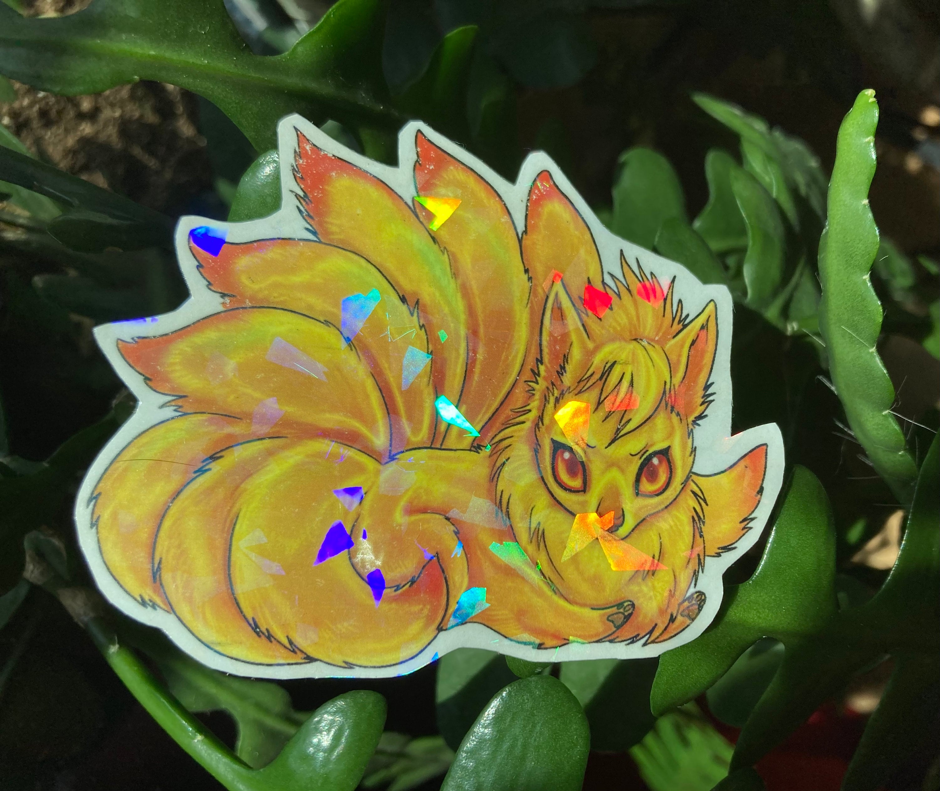 Ninetales Sticker Holographic Iridescent Handmade Realistic Pokemon ...