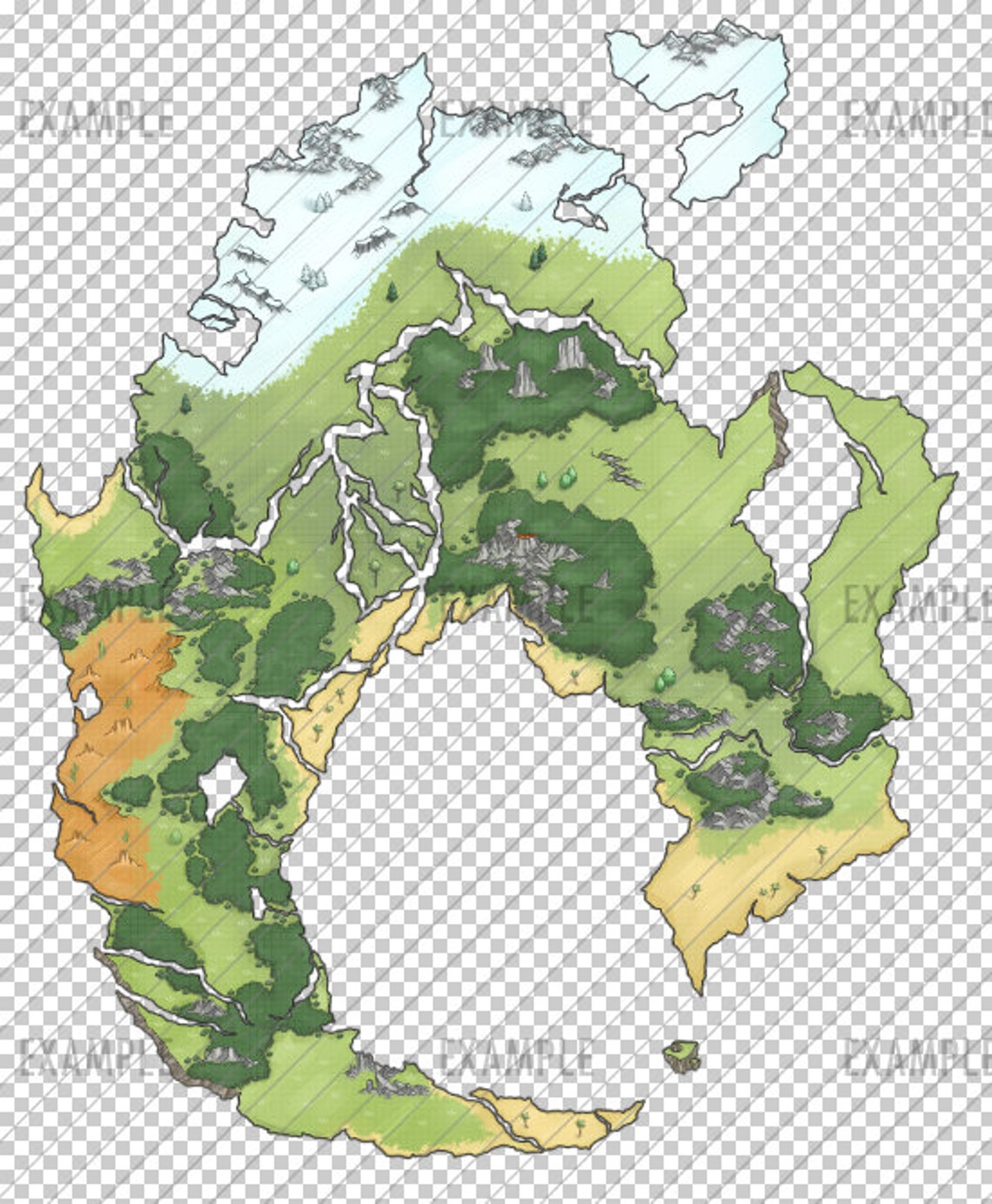 Premade HQ Digital fantasy DND world map for your campaign | Etsy