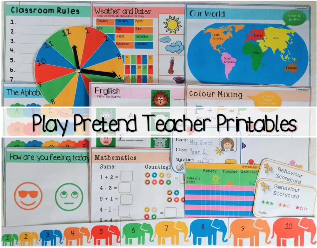 Educational Play-pretend Teacher Printables - Etsy