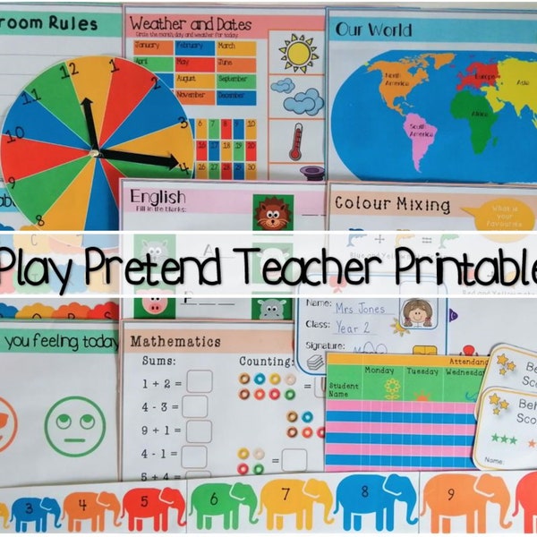 Pretend Teacher Play - Etsy