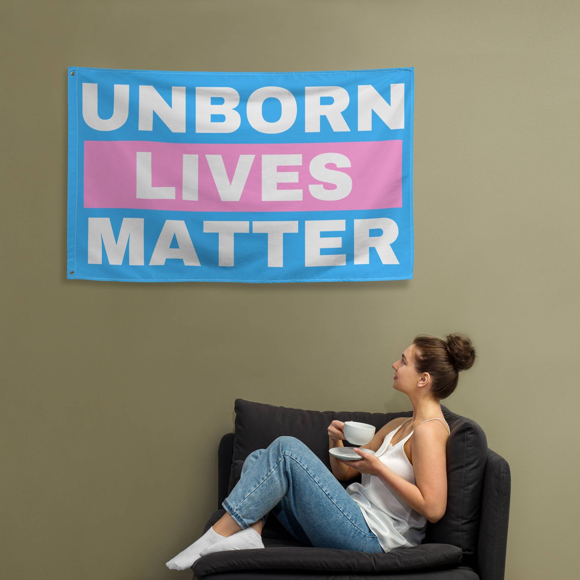 Unborn Lives Matter Flag Pro Life Flag Babies Matter Flag Anti Roe V ...