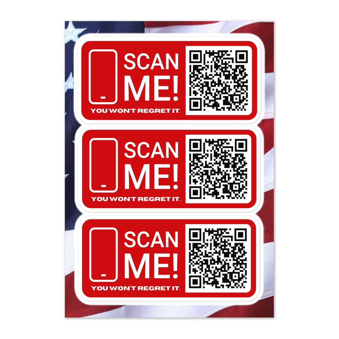 Trump YMCA Dance QR Code Sticker Sheet - 1 Sheet (3 Stickers) - Etsy