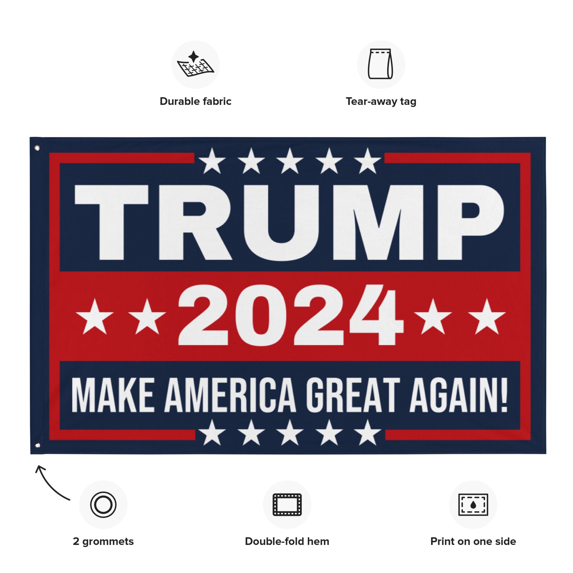 Trump 2024 Flag, MAGA Flag, Make America Great Again Flag, Pro Trump ...