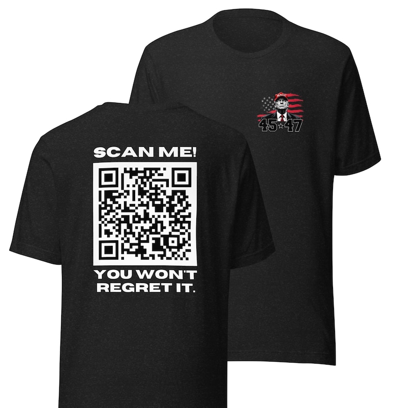 Trump Qr Code Tee - Etsy