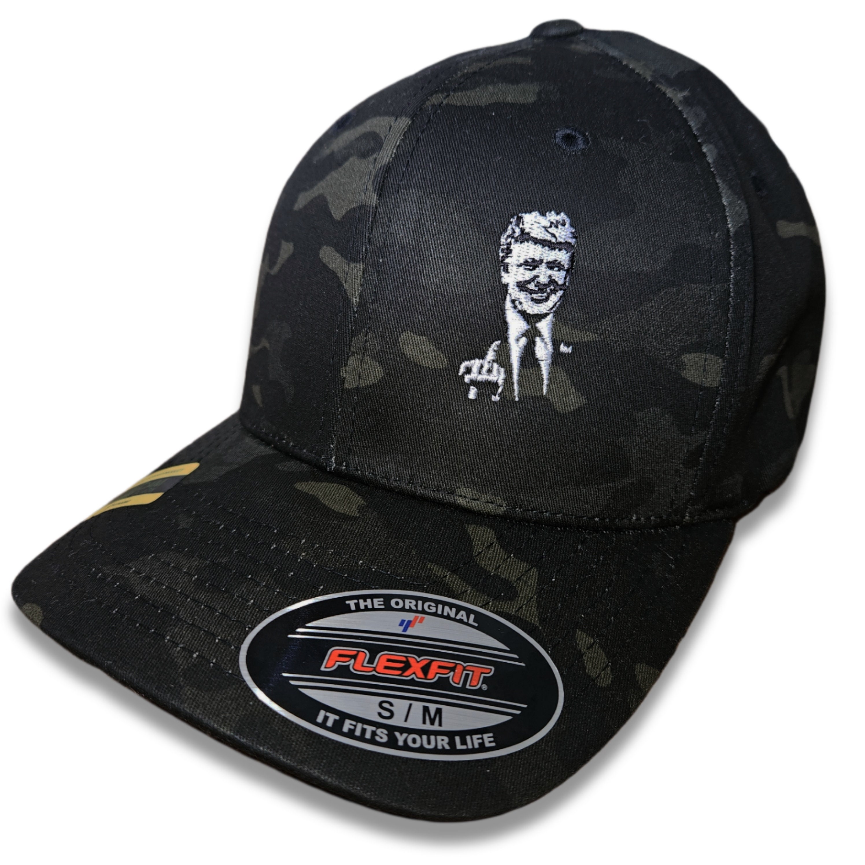 Trump Middle Finger Hat - Trump Flipping the Bird Embroidered Flexfit ...