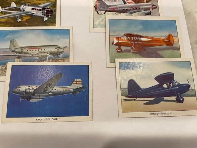 Airplane Trading Cards Wings Cigarettes no-letter Series, Complete 36 ...