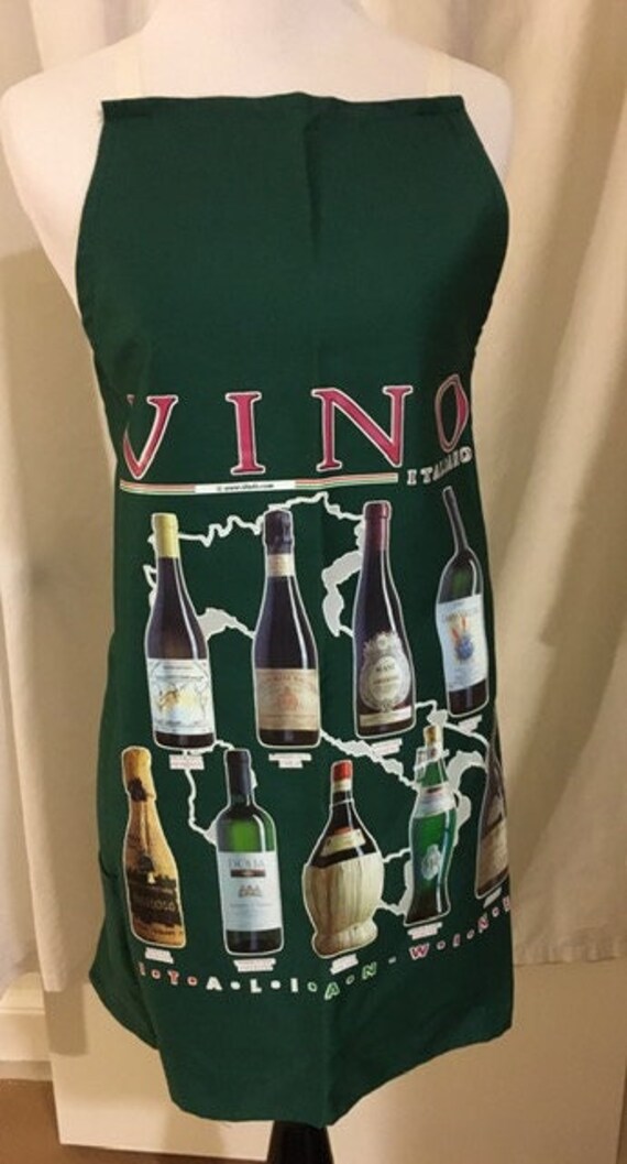 VINO Green Apron - Etsy
