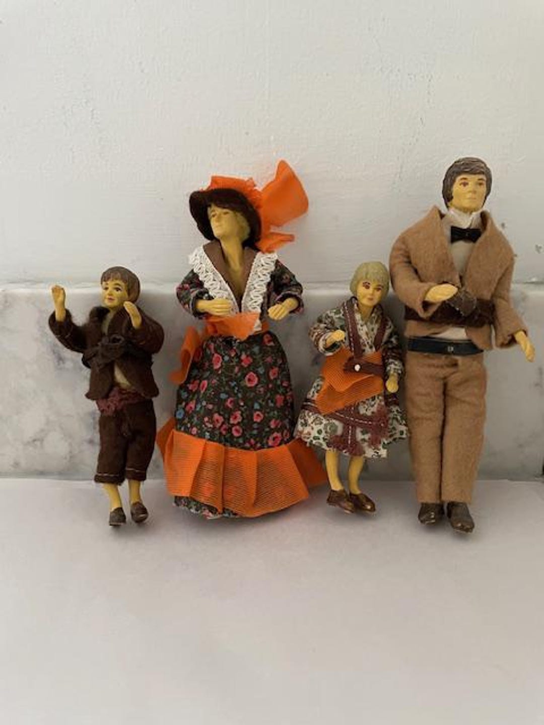 Miniature Dolls Family (huckel) Bendable (group of 4 Included) - Etsy