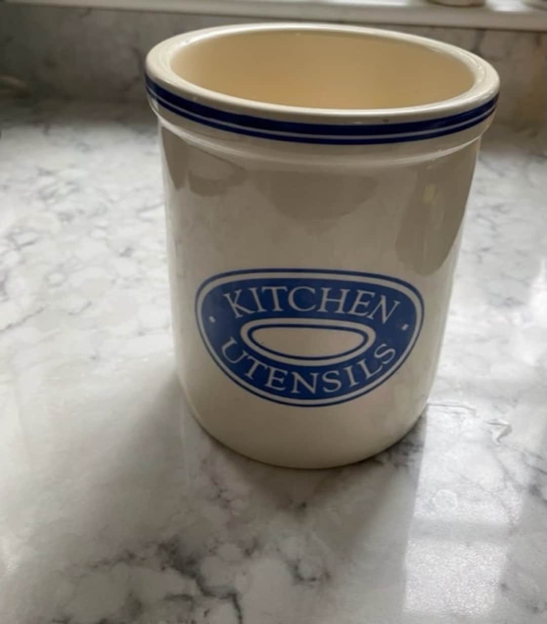 Vintage Kitchen Utensil Crock (bentson West Design - Made in England ...