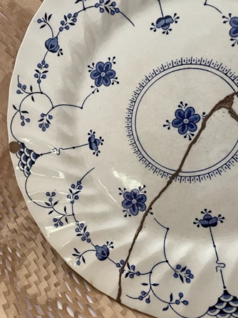 Kintsugi Plate myott Finlandia - Etsy